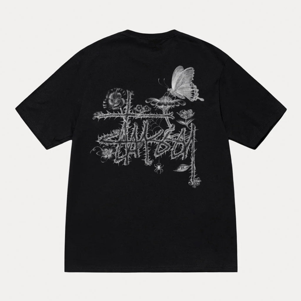 Stussy : In Bloom Tee - Black – arts - rec