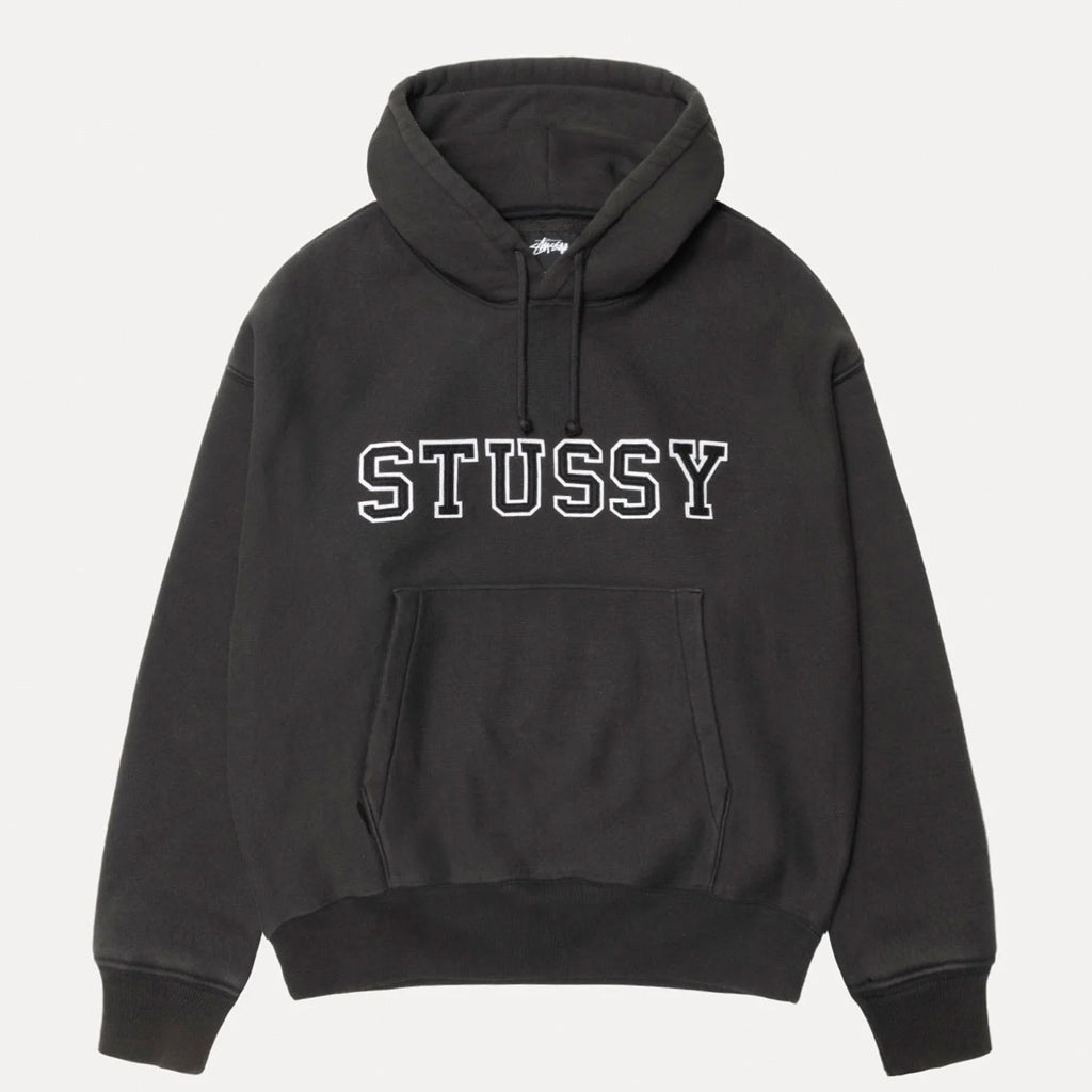 Stussy : Felt Applique Hoodie - Black – arts - rec