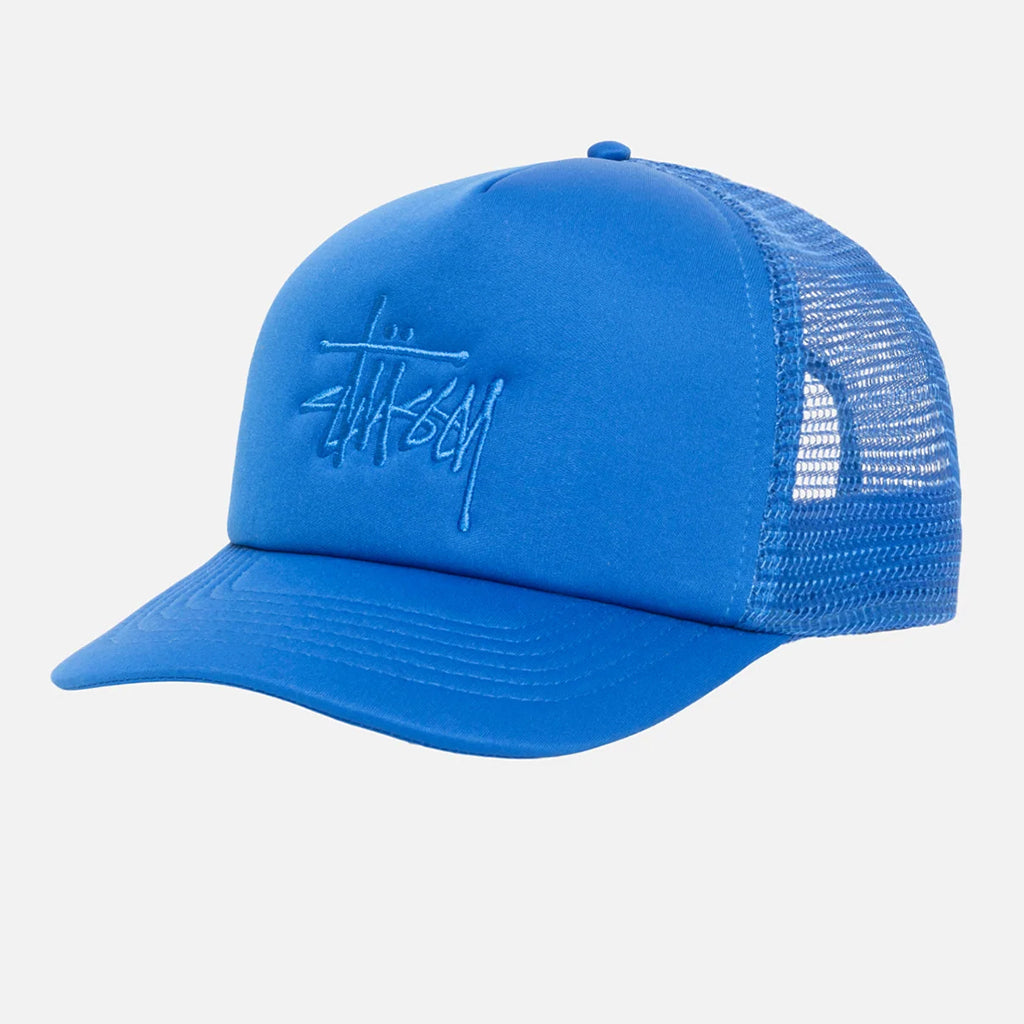 Stussy : Big Basic Trucker Cap - Sport Blue – arts - rec