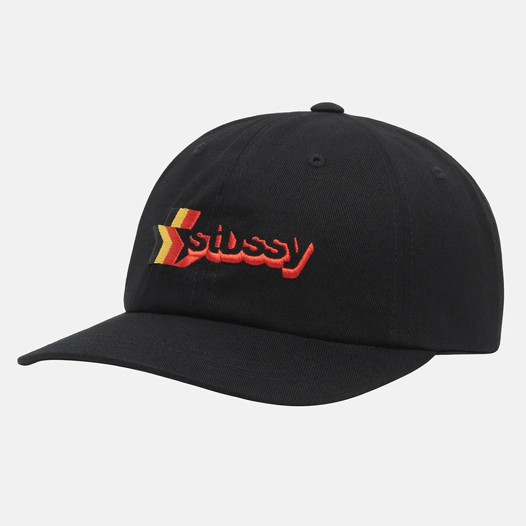 Stussy - 3 Star Low Profile Strapback Cap : Black – arts - rec